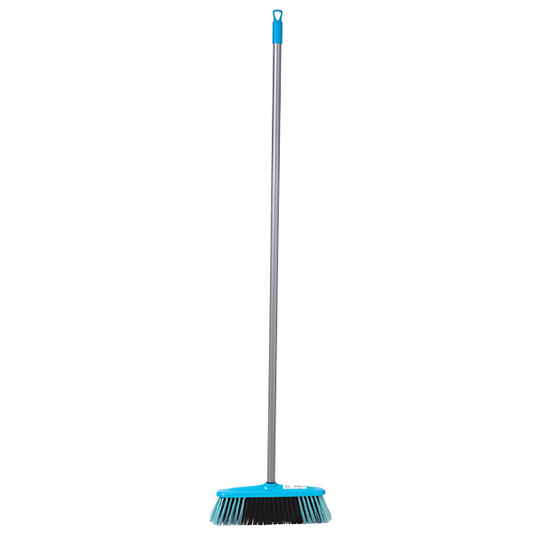 CLEANLINK INDOOR BROOM METAL HANDLE BLUE Direct Office Products Depot